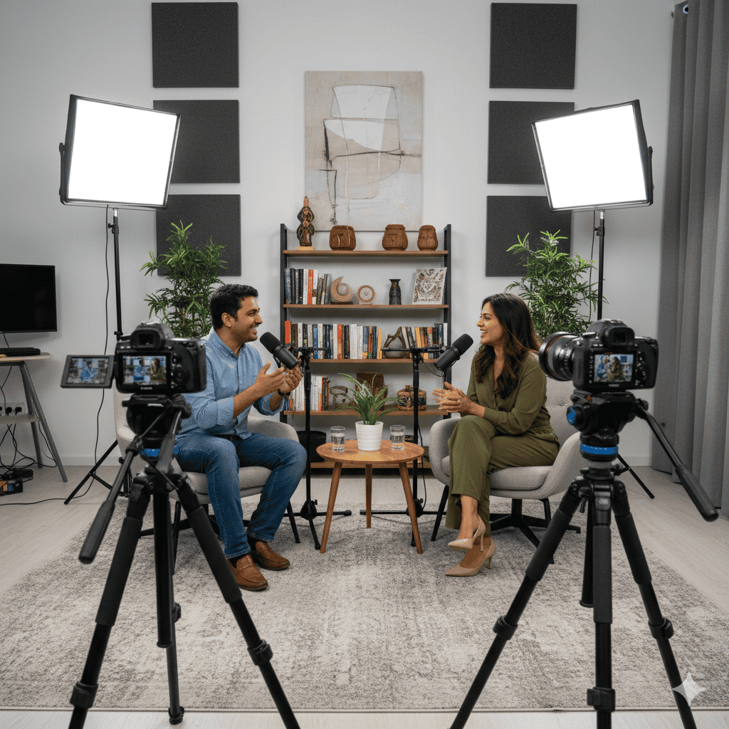 Video Podcast shooting services Accord Equips
